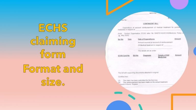ECHS – Format and size of file for medical reimbursement claim