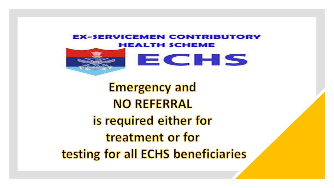 Emergency and NO REFERRAL is required either for treatment or for ...