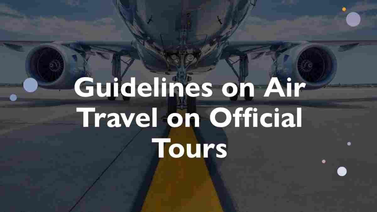 [PDF] Guidelines on Air Travel on Official Tours