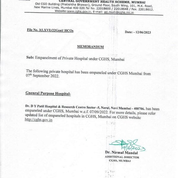 Central Government Health Scheme (CGHS)